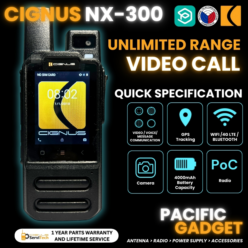 Cignus NX300 PoC TWO WAY RADIO WITH GPS 4G WIFI CAMERA ANDROID OS | Shopee Philippines