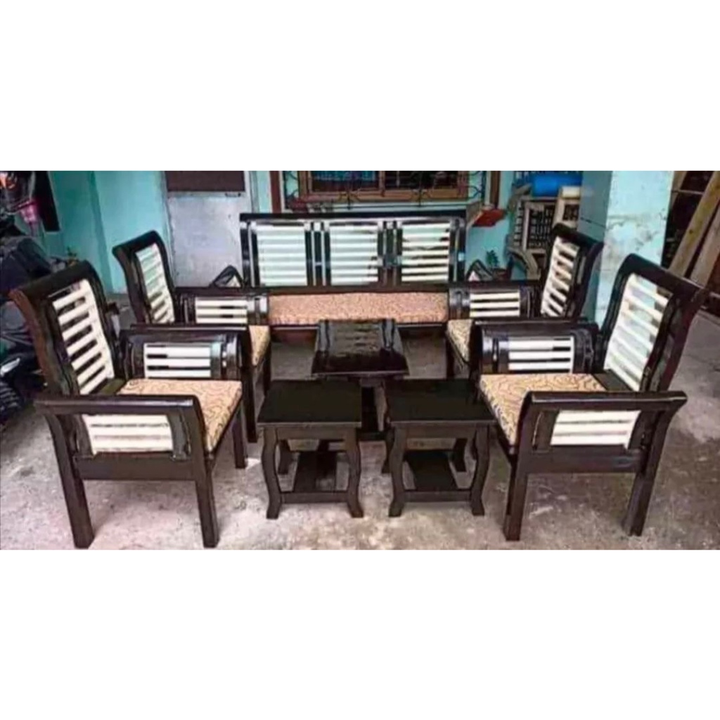Sala Set Lovel Set (made of pure gmelina wood, with free top glass ...