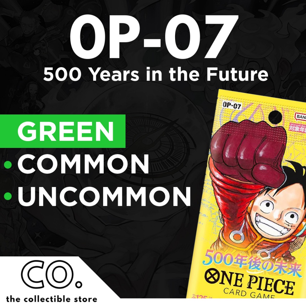 ONE PIECE CARD GAME -OP07 Years in the future Green Deck Common and Uncommon (Singles Only ...