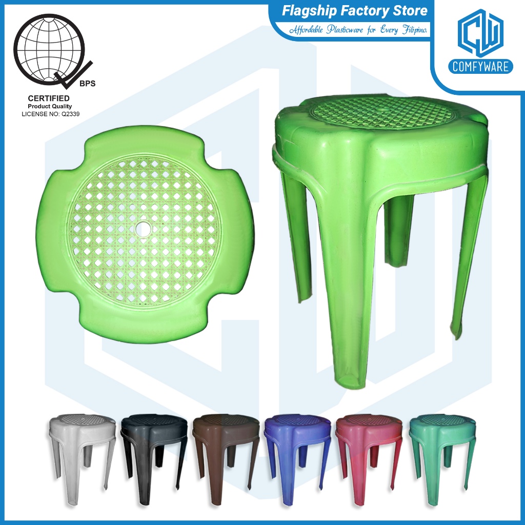 Monoblock Chair Round Stool Plastic Chair Plain Stackable Stools ...