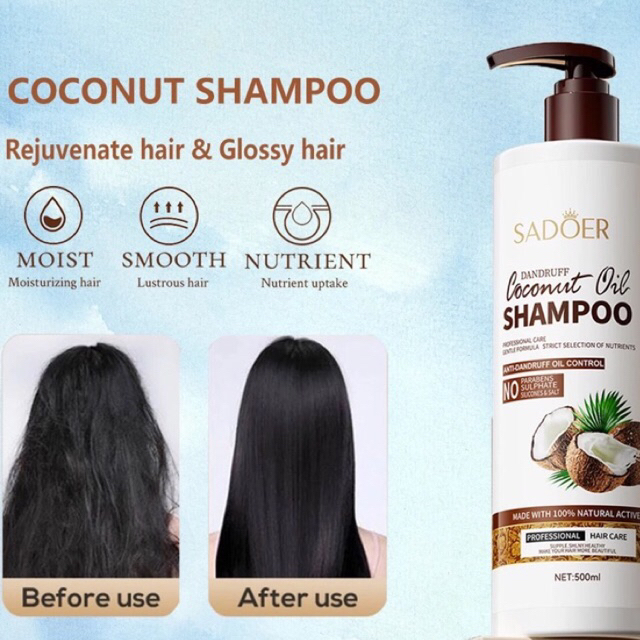Coconut Oil Shampoo Anti-dandruff 500ml | Shopee Philippines