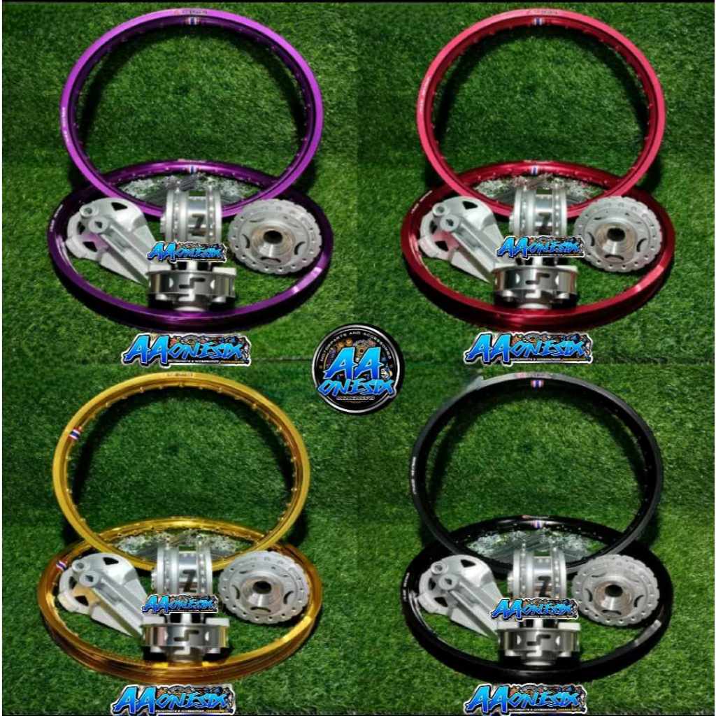 RIM SET YASAKI LIGHTEN HUB SET 17s (ARIETTE) GEAR TYPE FOR HONDA WAVE ...