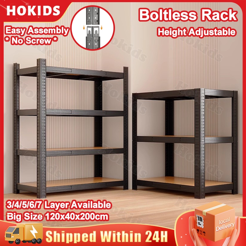 Boltless Organizer Rack Steel Rack Stante Storage Rack Kitchen shelves ...