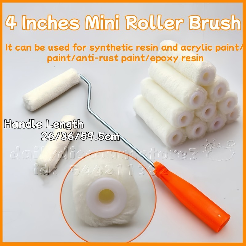 4-Inch MINI Roller Brush Corner Rolling Brush Latex Paint Paint Brush ...