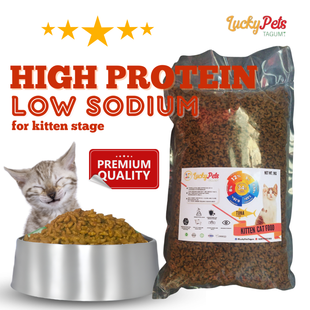 BUY 2 TAKE 1 FREE Lucky Pets Kitten Cat Food 1KG dry food natural ...