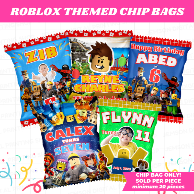 20pcs Robloxs Theme Loot Bags Candy Bags Treat Bags Chip Bags Souvenir ...
