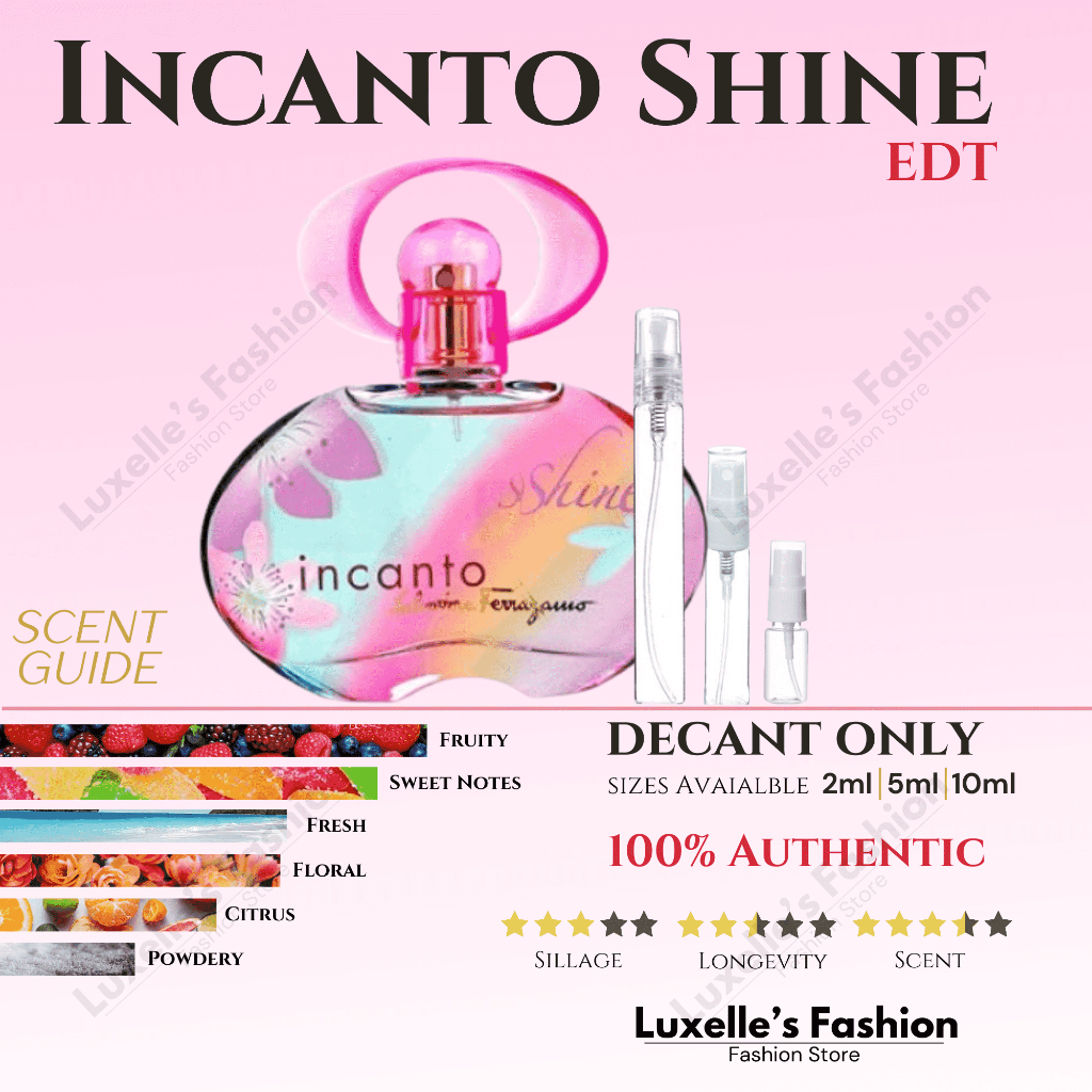 S.F Incanto Shine EDT Perfume for women Decant / Takal | Shopee Philippines