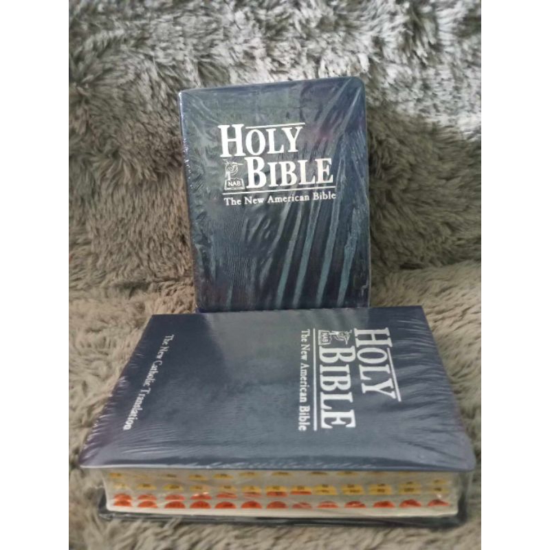 New American Bible Catholic Blue Edition Silver Edge with Thumb Index ...