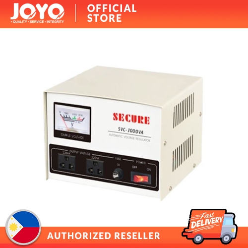 SECURE 1000W SERVO-TYPE AVR W/ METER 2-UNIVERSAL SOCKETS (SVC-1000VA ...