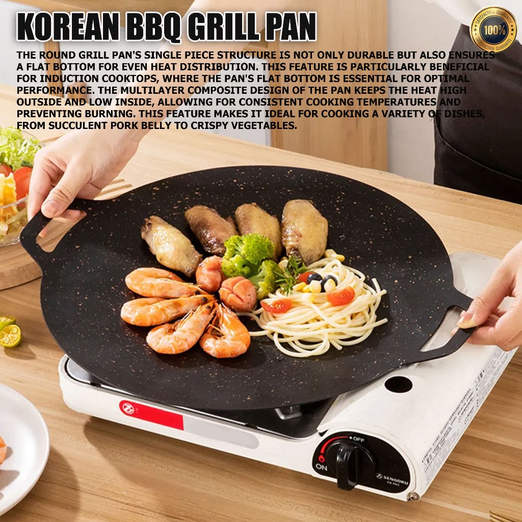 High Quality Korean Non-stick Stone Grill Pan Korean BBQ Grill Pan ...