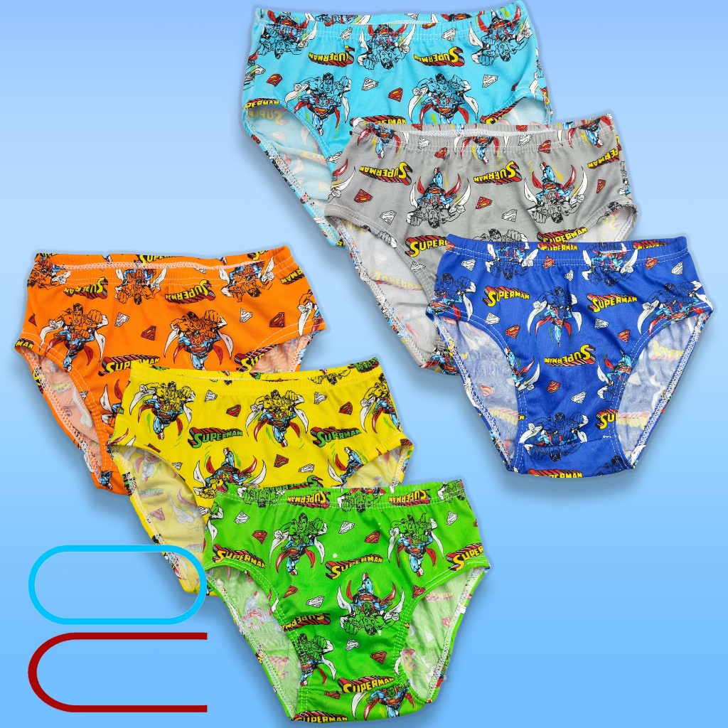 Kids Boys Superhero Underwear Old Cotton Stretchable Brief | Shopee ...
