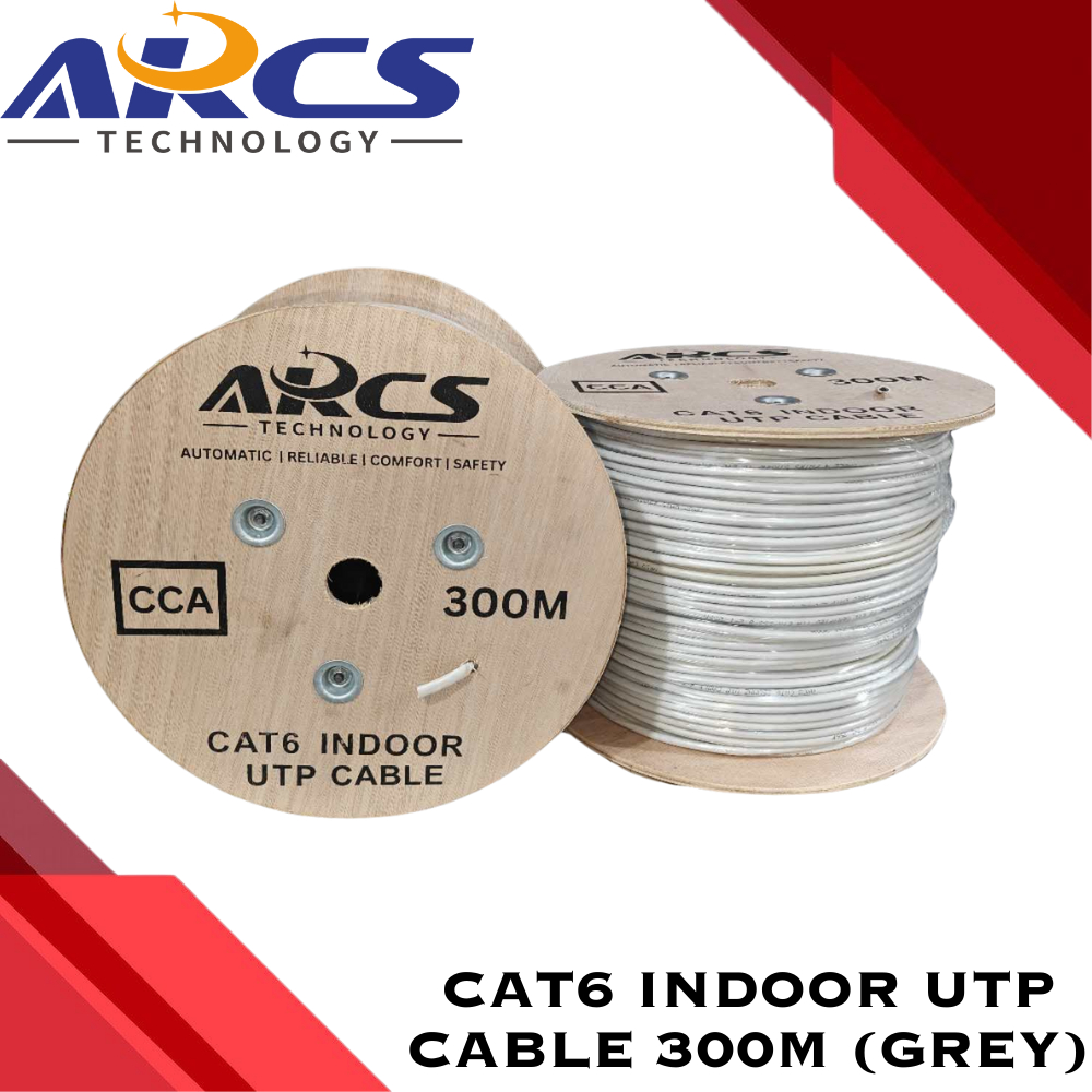 ARCS Technology UTP CAT6 Cable | Grey | Internet Cable | 300M CAT6 ...