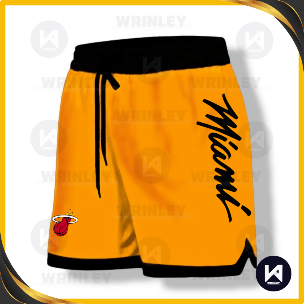 Miami Men's Basketball Shorts with Dri-Fit Fabric and NBA Jersey Design ...