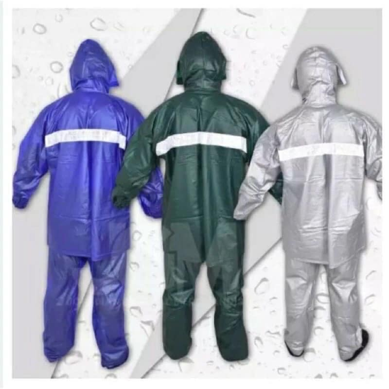 Unisex Water Proof Raincoat Terno with Hood (Makapal Kapote) | Shopee ...