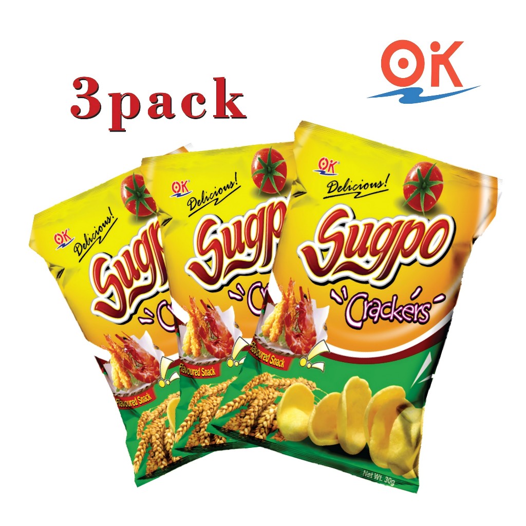 OK Sugpo Prawn Crackers Tempura Flavor 3PCS | Shopee Philippines