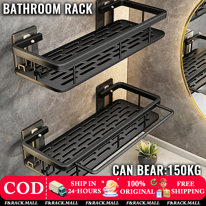 Bathroom Organizer Rack Punch-free Wall Mounted Triangle Storage Rack ...