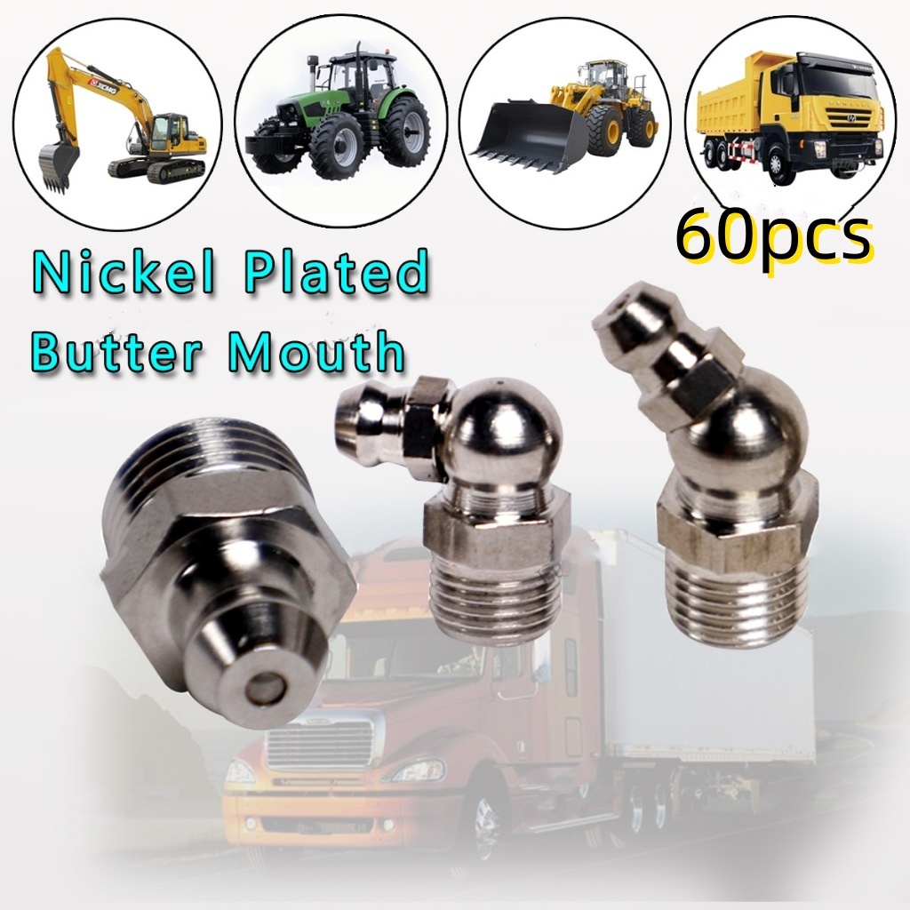 Universal 60PCS Nickel Plated Grease Fitting Grease Nipple For Car ...
