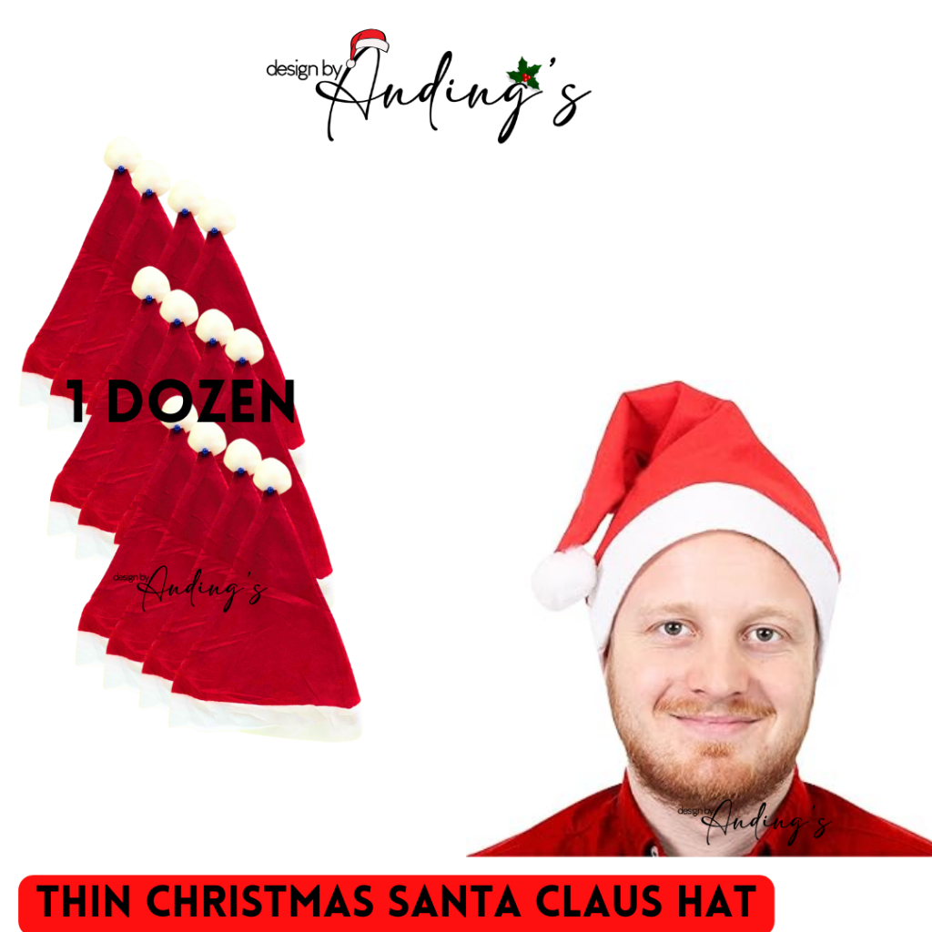Santa Claus Hat 1 Dozen Christmas Carol Costume Thin Material Felt ...
