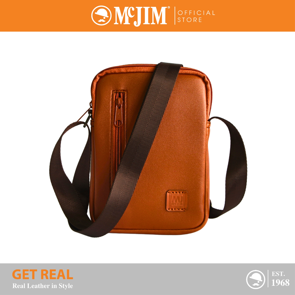 MJ by McJim Sling/Crossbody Leather Bag | Shopee Philippines