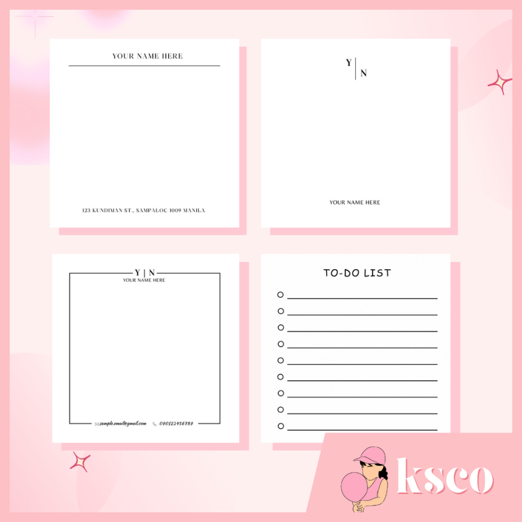 Minimalist Personalized Notepad Memopad 40 pages | Shopee Philippines