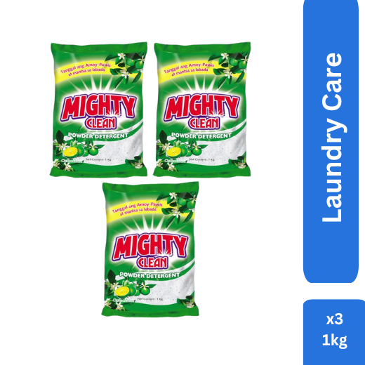 Mighty Clean Detergent Powder Calamansi - Powder (Green) 1 Kilo (Pack ...