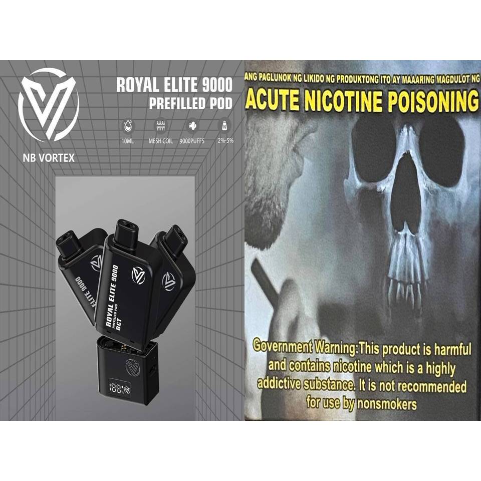 ROYAL ELITE V1-9K & 12K/ V2-12K PREFILLED POD (V1 BLACK ELITE V1 ...