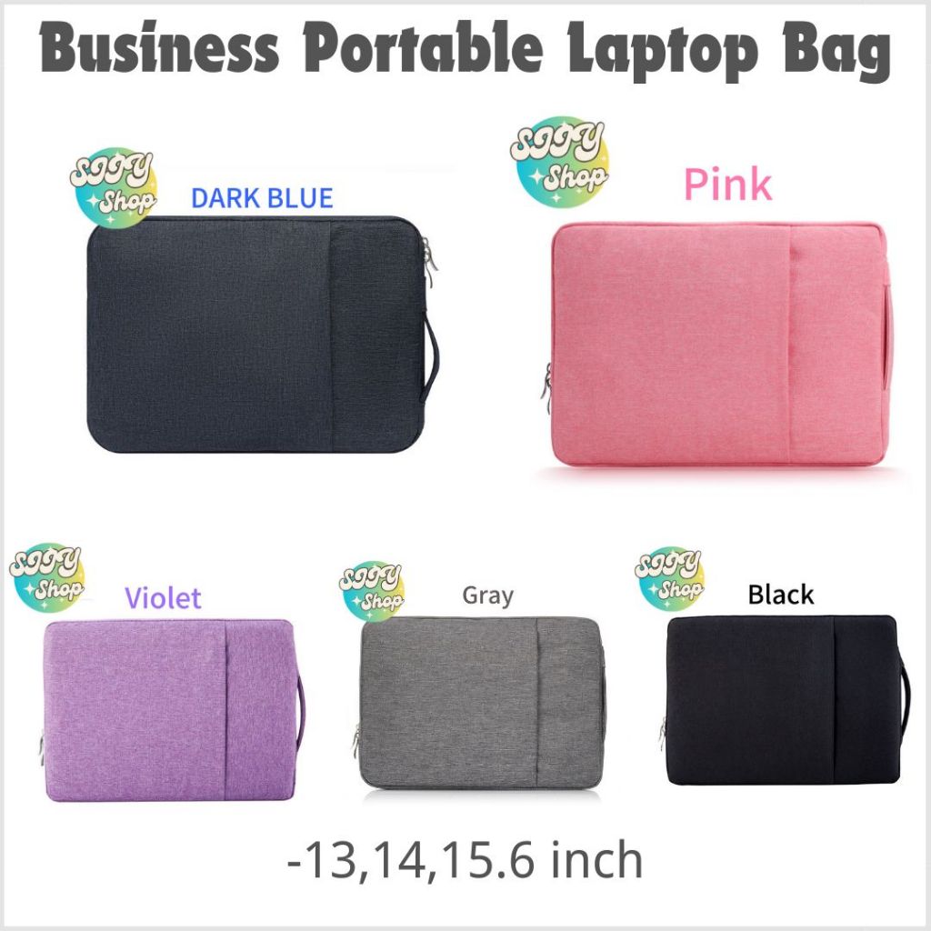 Water-Repellent Laptop Pouch Zippered Soft Sleeve Bag for 13/14/15 Inch ...