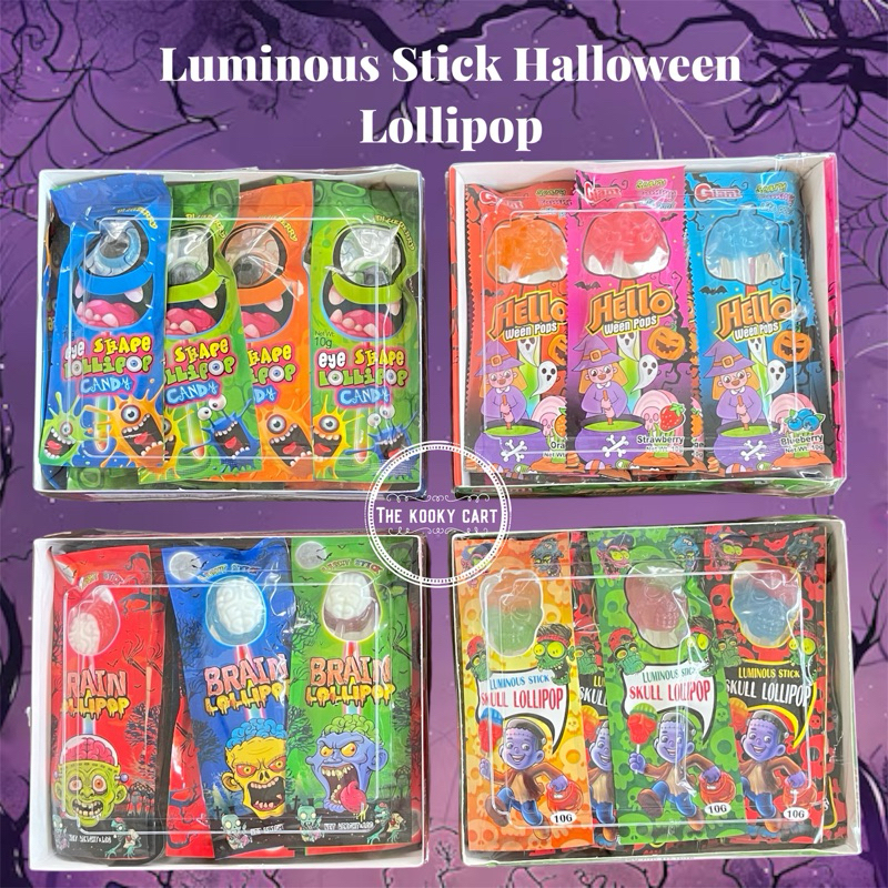 Halloween I Luminous Lollipop Candy Light Stick ( Eyeball / Pumpkin ...