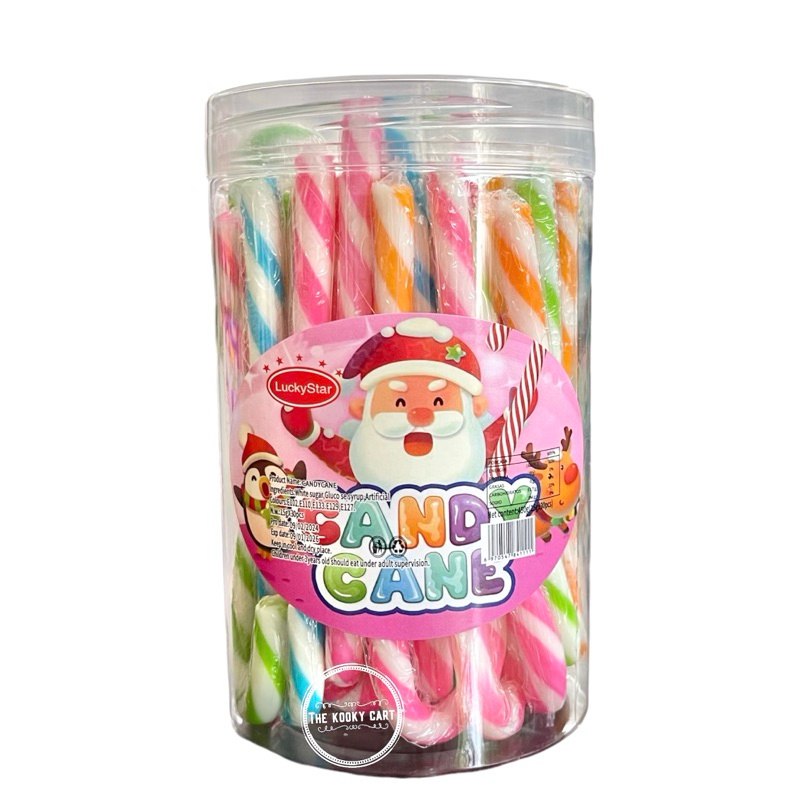 Christmas Candy Cane Assorted Color Sweet Edible Candies | Shopee ...