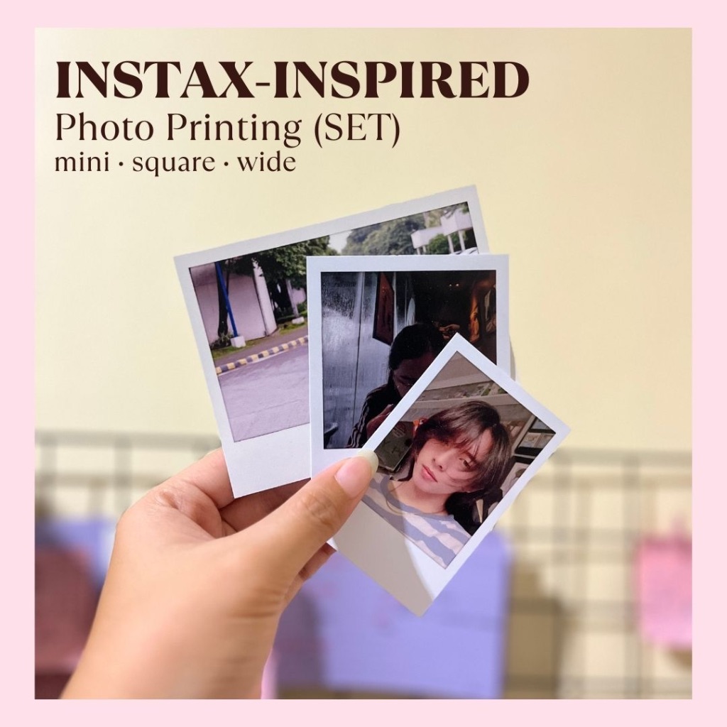 Instax-inspired Set Photo Printing (Mini, Square, Wide) | Shopee ...
