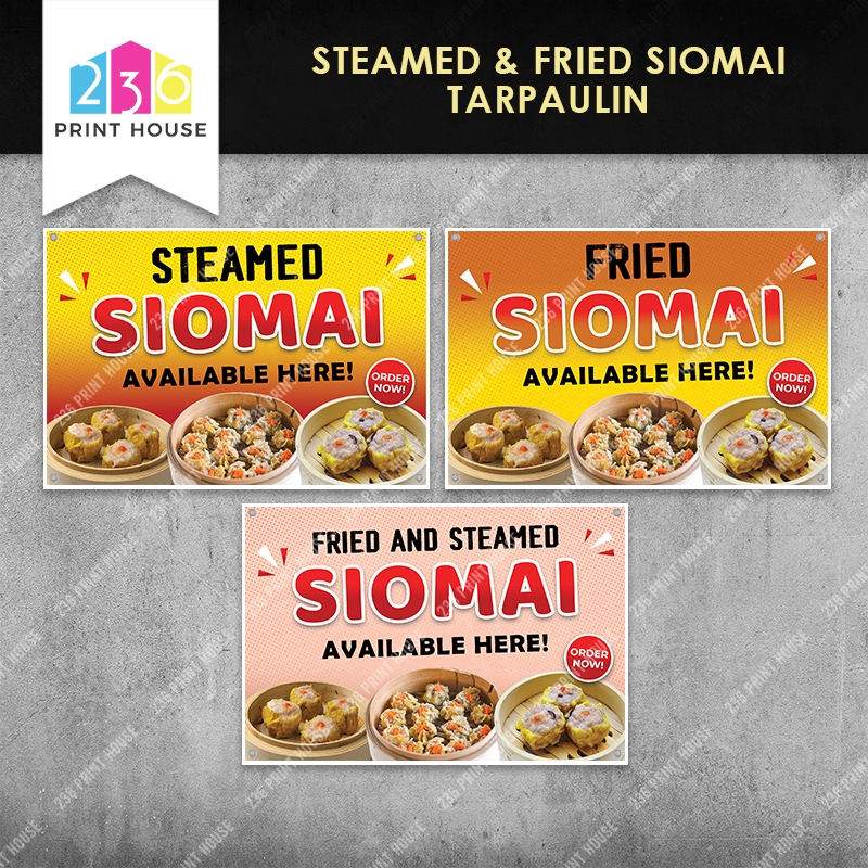 SPECIAL STEAMED & FRIED SIOMAI Tarpaulin Banner • FREE Eyelets • Street ...