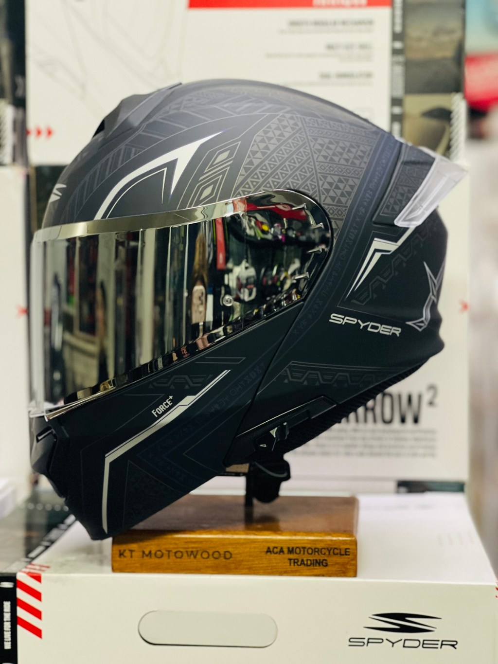 SPYDER FORCE + S8 Modular Dual Visor Helmet w/ FREE CLEAR VISOR (EMPIRE ...