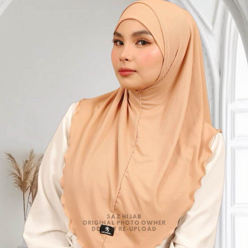 2in1 ALFARO INSTANT Syria Inner Hijab Uniqlo Knitted Malaysian Sukob ...