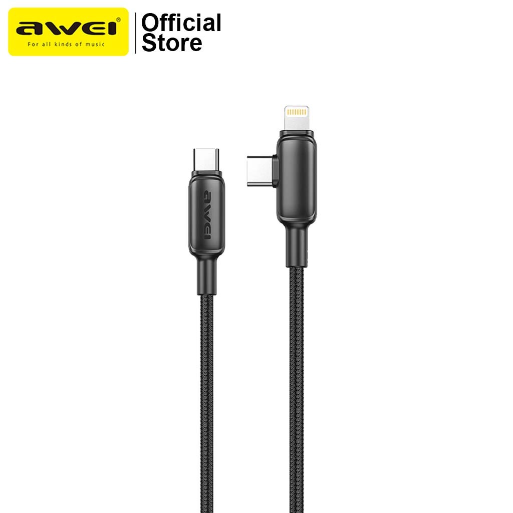 Awei CL-180 60W 2in1 Quick Charge Braided Cord Multi Charging Type-C ...