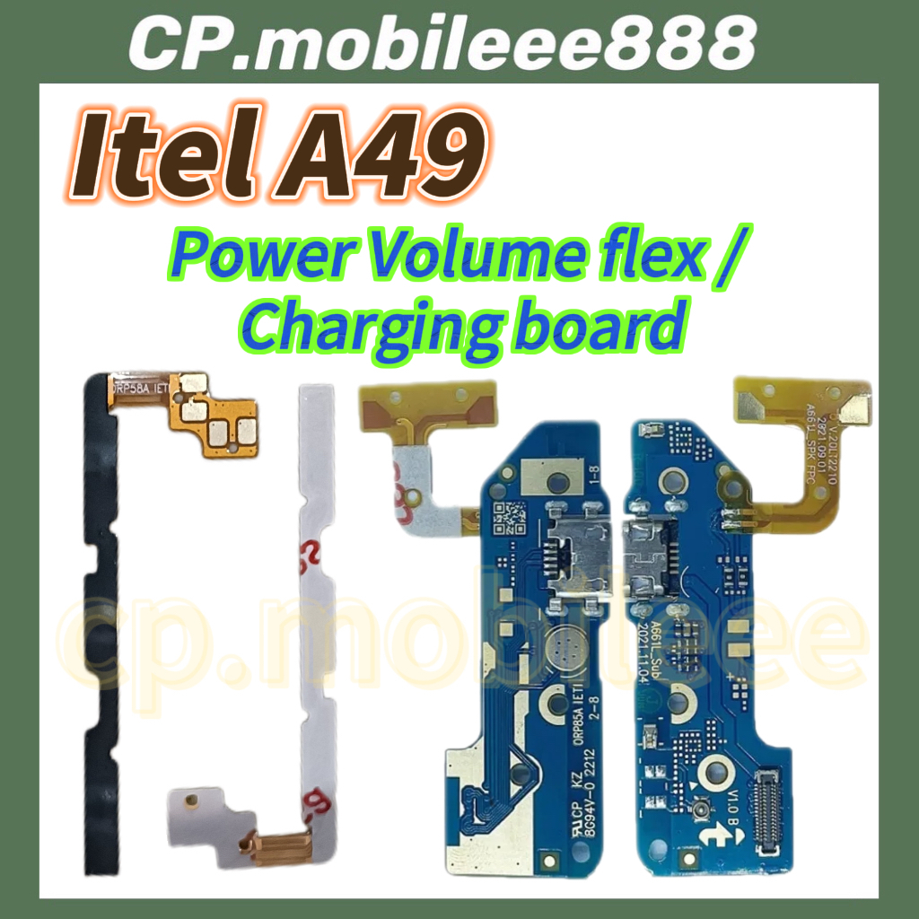 Infinix Itel A49 Power Volume Flex Button Switch USB Charging Port ...