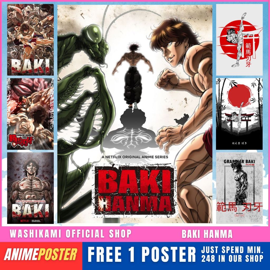 Baki Hanma : Anime Poster / Sticker A4 Poster | Shopee Philippines