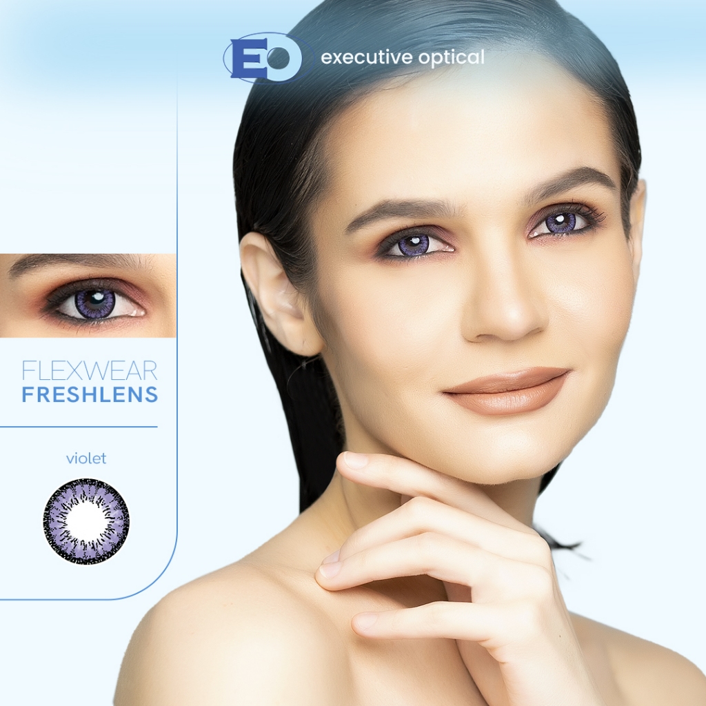 EO Flexwear Freshlens Violet | Graded Purple Contact Lenses (3 months ...