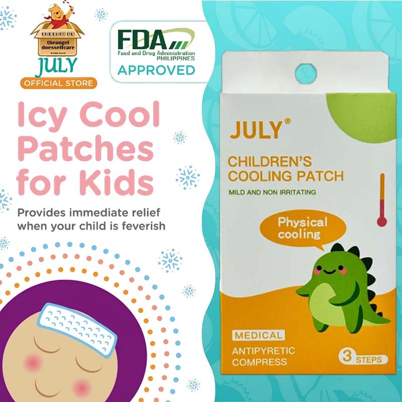 JULY Baby Cooling Patch Cool Fever For Baby Fever Cooling Gel Patch ...
