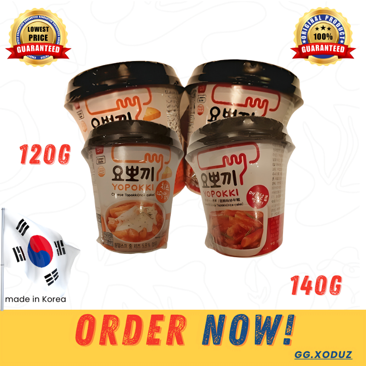 YOPOKKI [140g Instant Cup Noodles] Authentic Korean Tteokbokki Rice ...