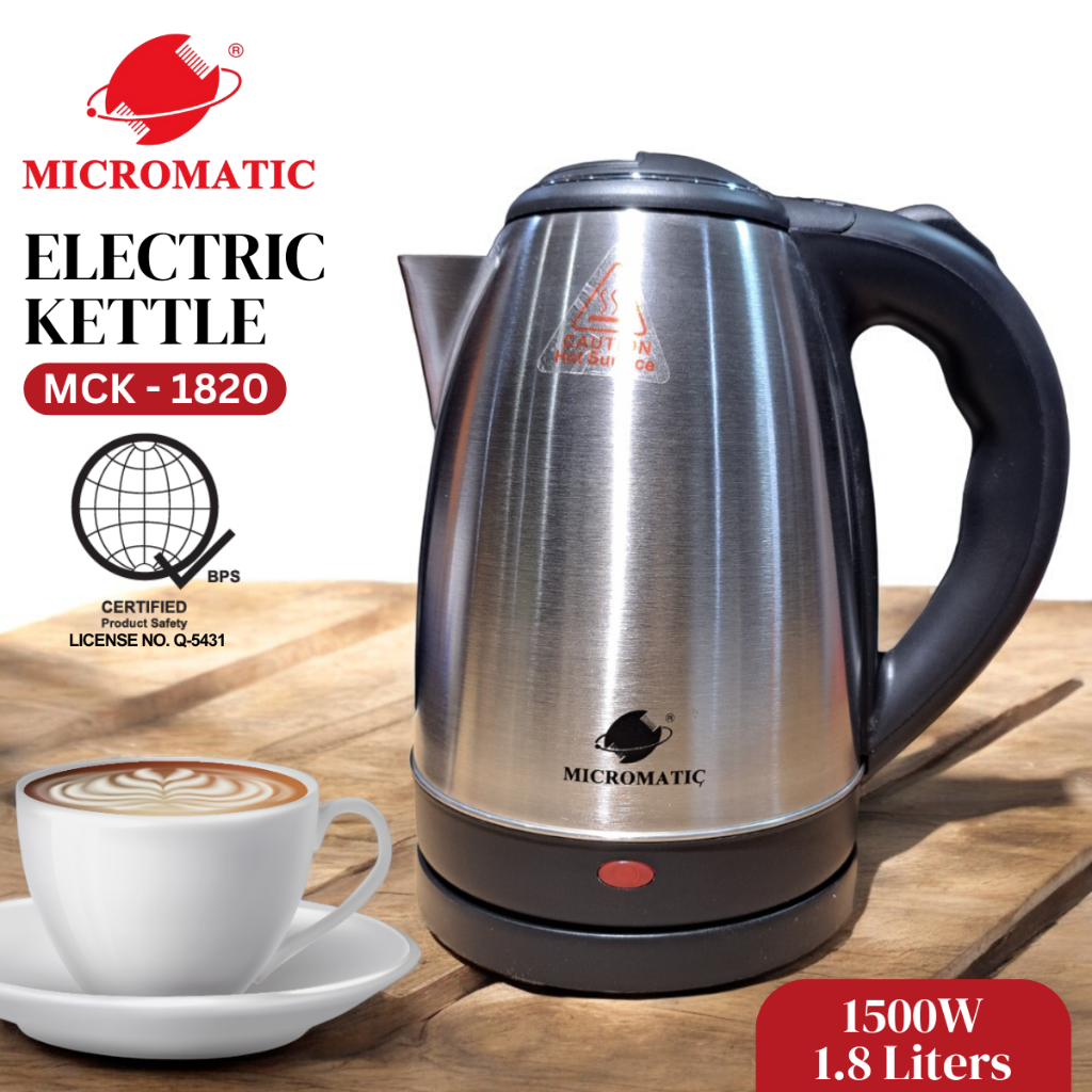 Micromatic Electric Kettle Heavy Duty Heater for Hot Water Stainless 1. ...