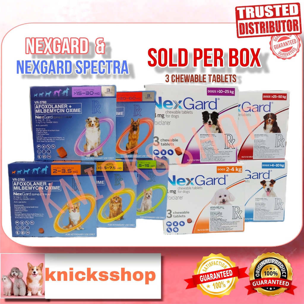 Nexgard [PER BOX] Anti-Tick & Flea + FREE STICKER for Dogs (BI Chewable ...