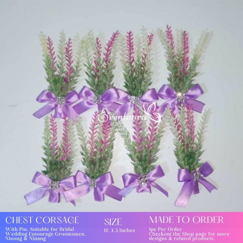 Flower Boutonniere Chest Corsage for Wedding Graduation Artificial ...