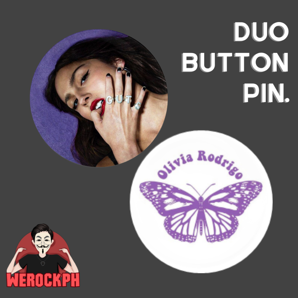Olivia Rodrigo Duo Button Pin 32mm Rounded - Band/Artist Badge werockph | Shopee Philippines