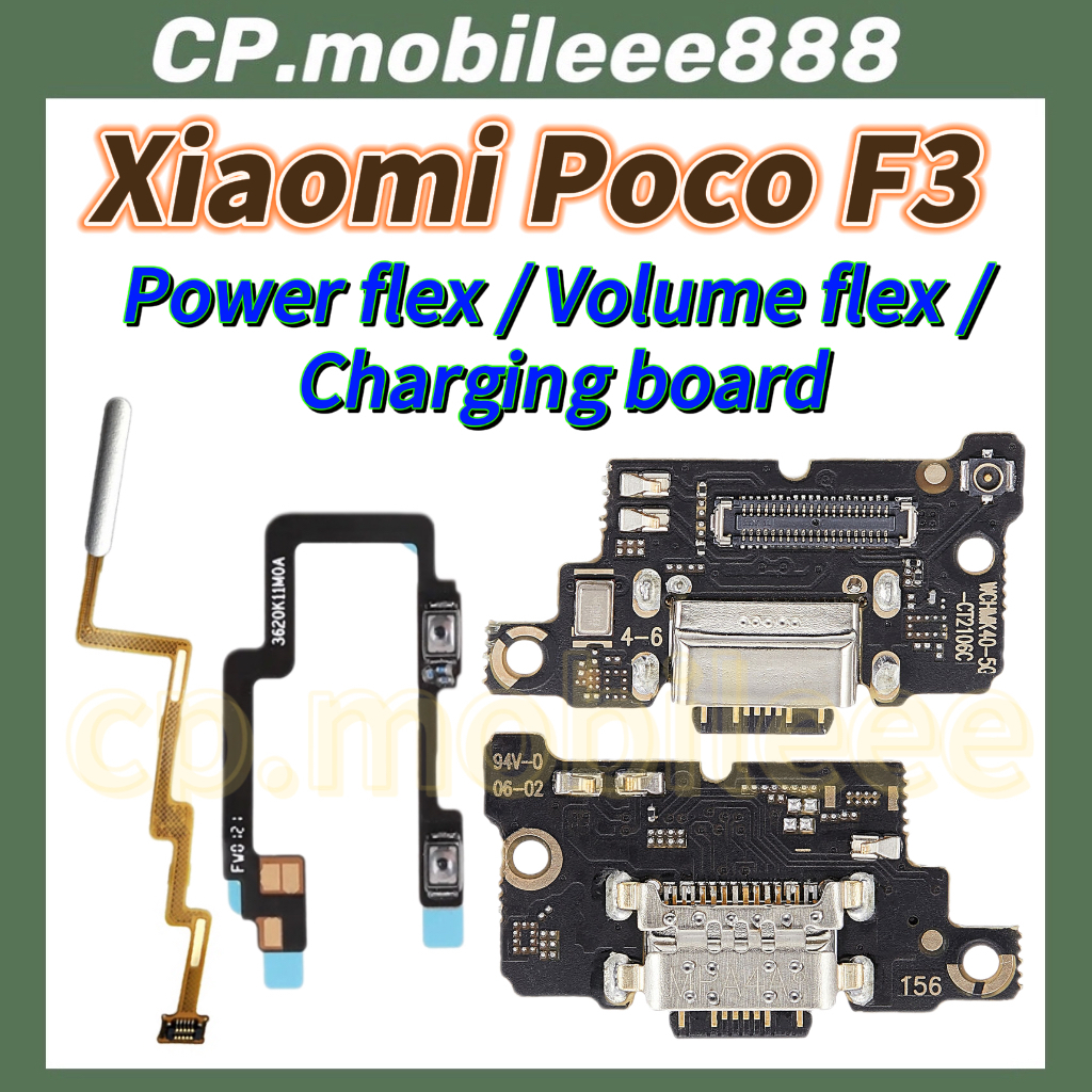 Redmi Poco F3 Power Volume Flex Button Switch USB Charging Port Board ...