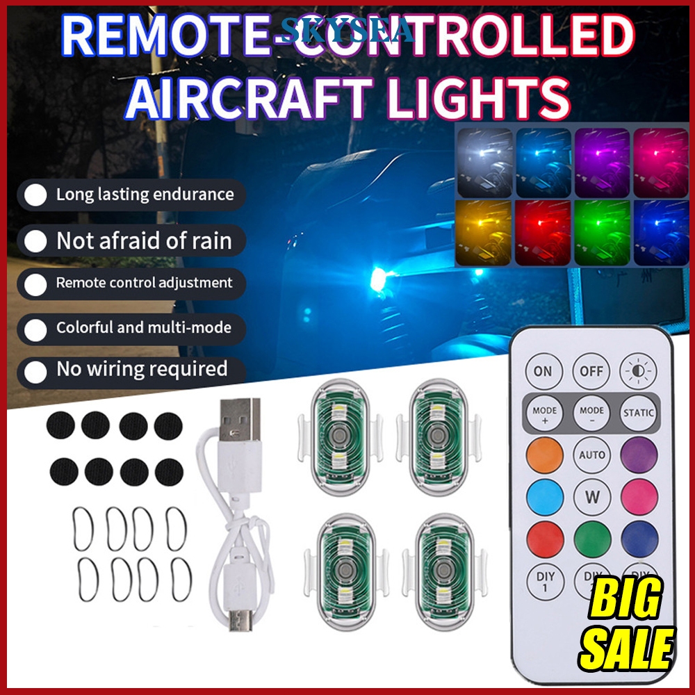 7 Colors Remote RGB Led Aircraft Strobe lights Motorcycle Lights LED ...