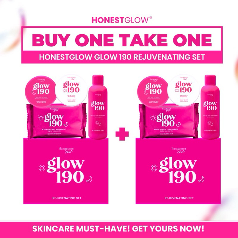 (Buy1Take1) Glow190 Skincare Set by HonestGlow (BUNDLE SET) | Shopee ...