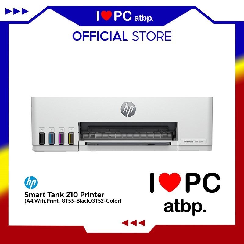 HP Smart Tank 210 Printer (A4,Wifi,Print, GT53-Black,GT52-Color ...