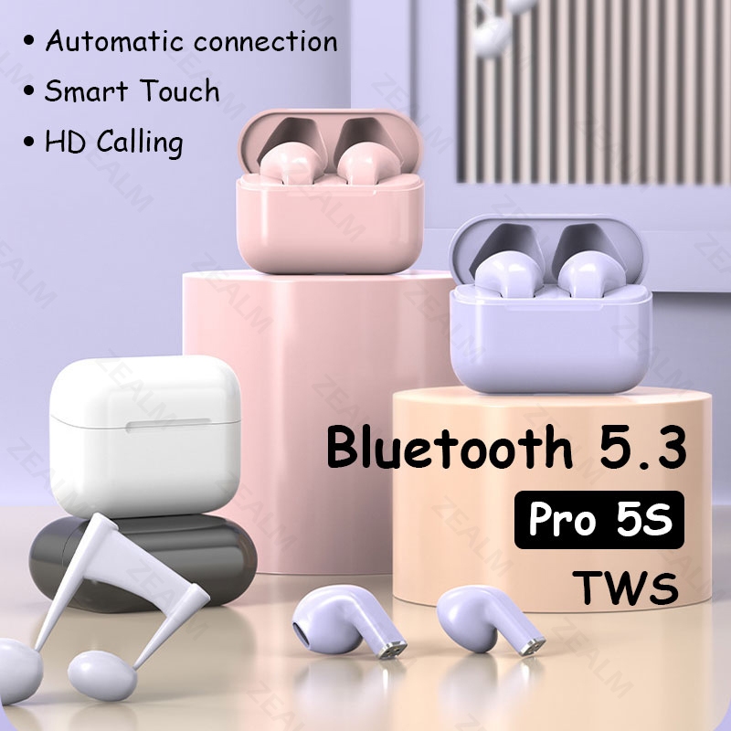 Pro 5s TWS Bluetooth Earphones with Microphone Touch Earbuds Wireless ...
