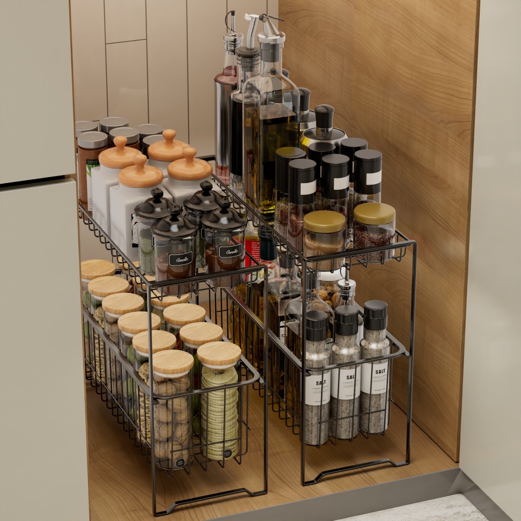 2-Tier Kitchen Storage Rack Storage Rack Rack Under Sink Versatile ...