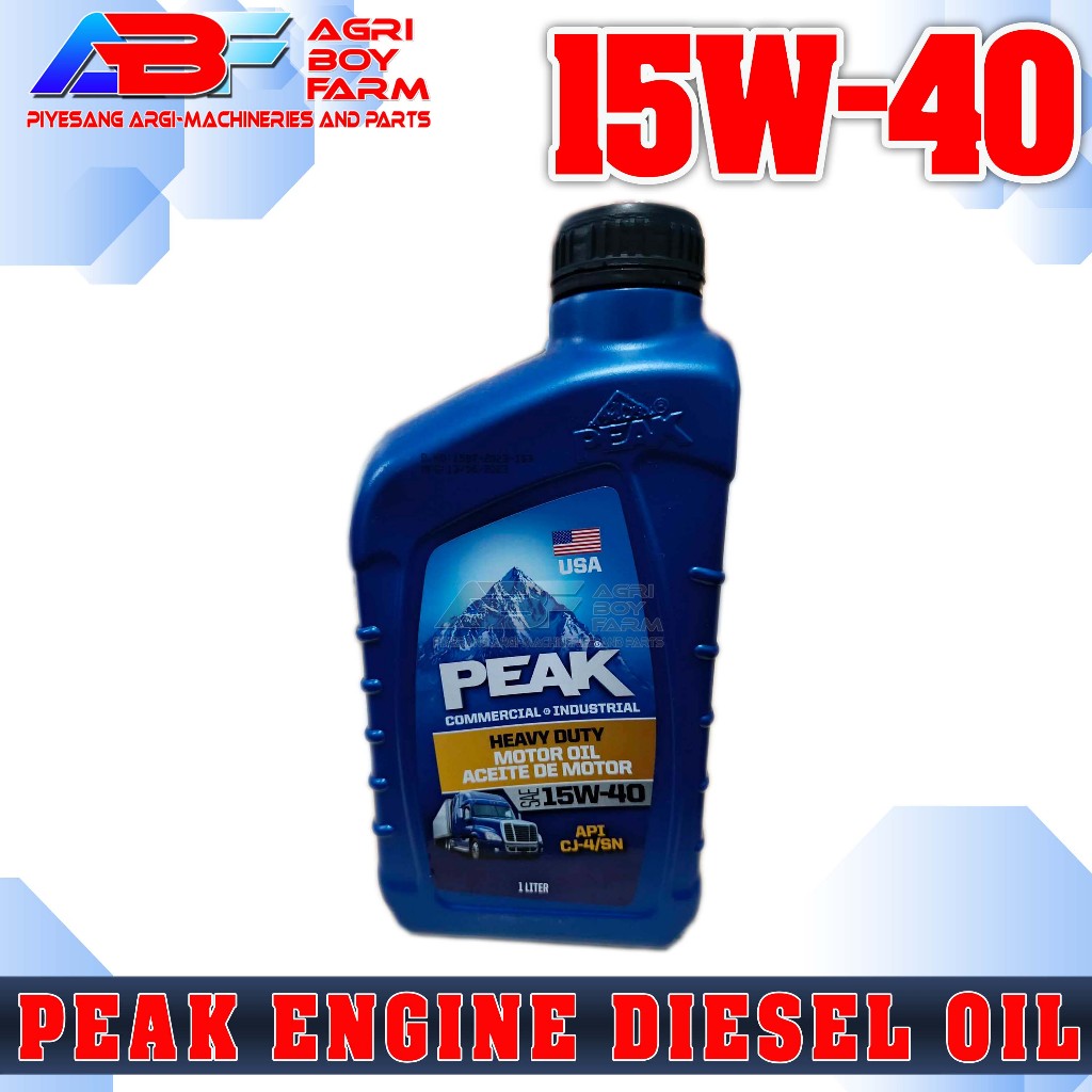Peak Engine Oil SAE 15W-40 API CJ-4/SN Diesel Engine | Shopee Philippines